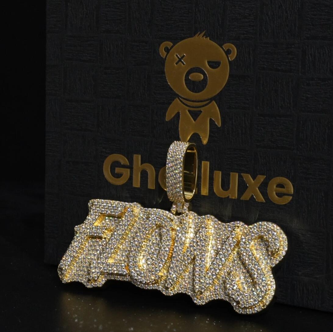 Fully Iced Trendy Custom Name Pendant – GHETLUXE