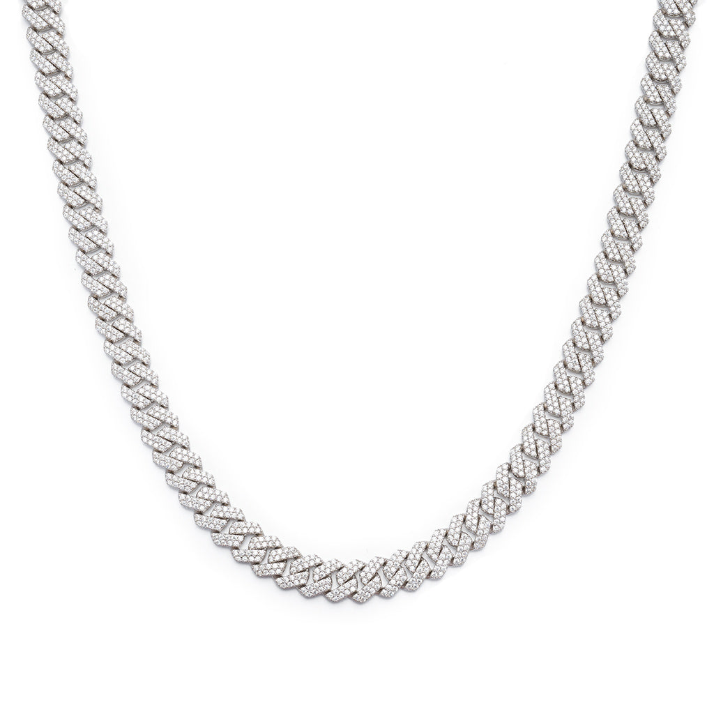 14mm Diamond Prong Cuban Link Chain – GHETLUXE