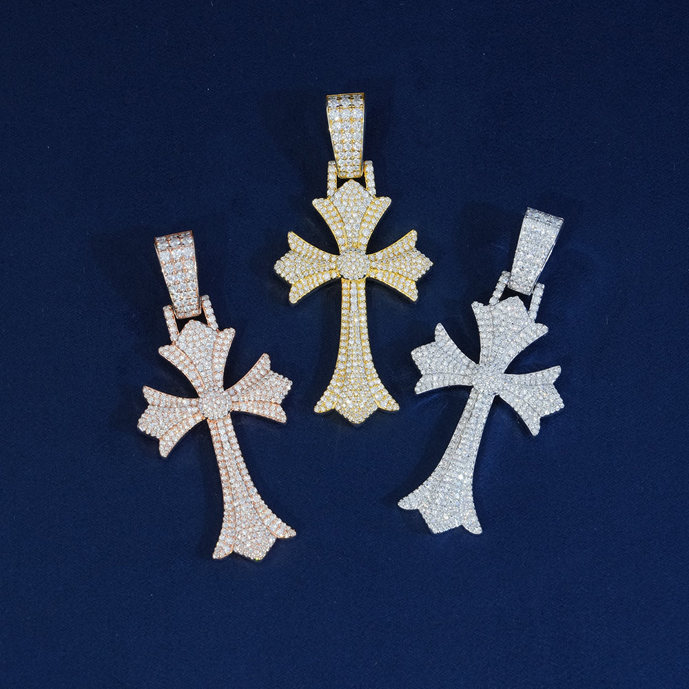 Moissanite Diamond Gothic Cross Pendant – GHETLUXE