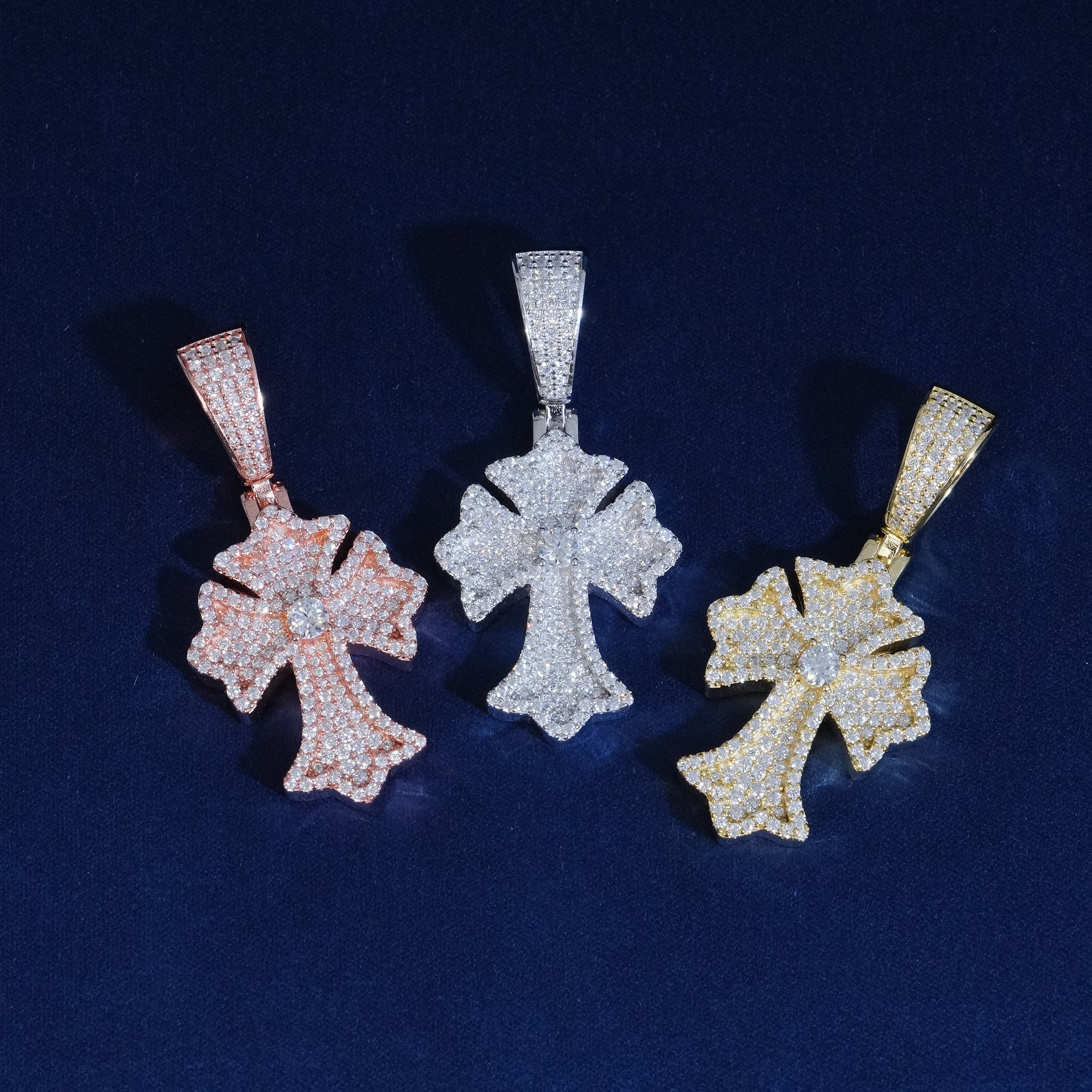 Diamond Gothic Cross Pendant – GHETLUXE
