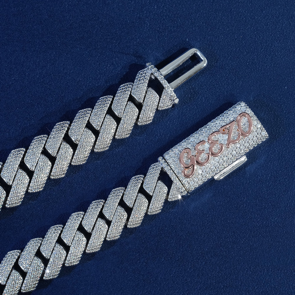 Custom Round Cut Prong Cuban Link Chain – GHETLUXE