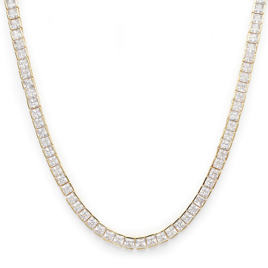 4.5mm Square Cut Diamond Tennis Chain – GHETLUXE