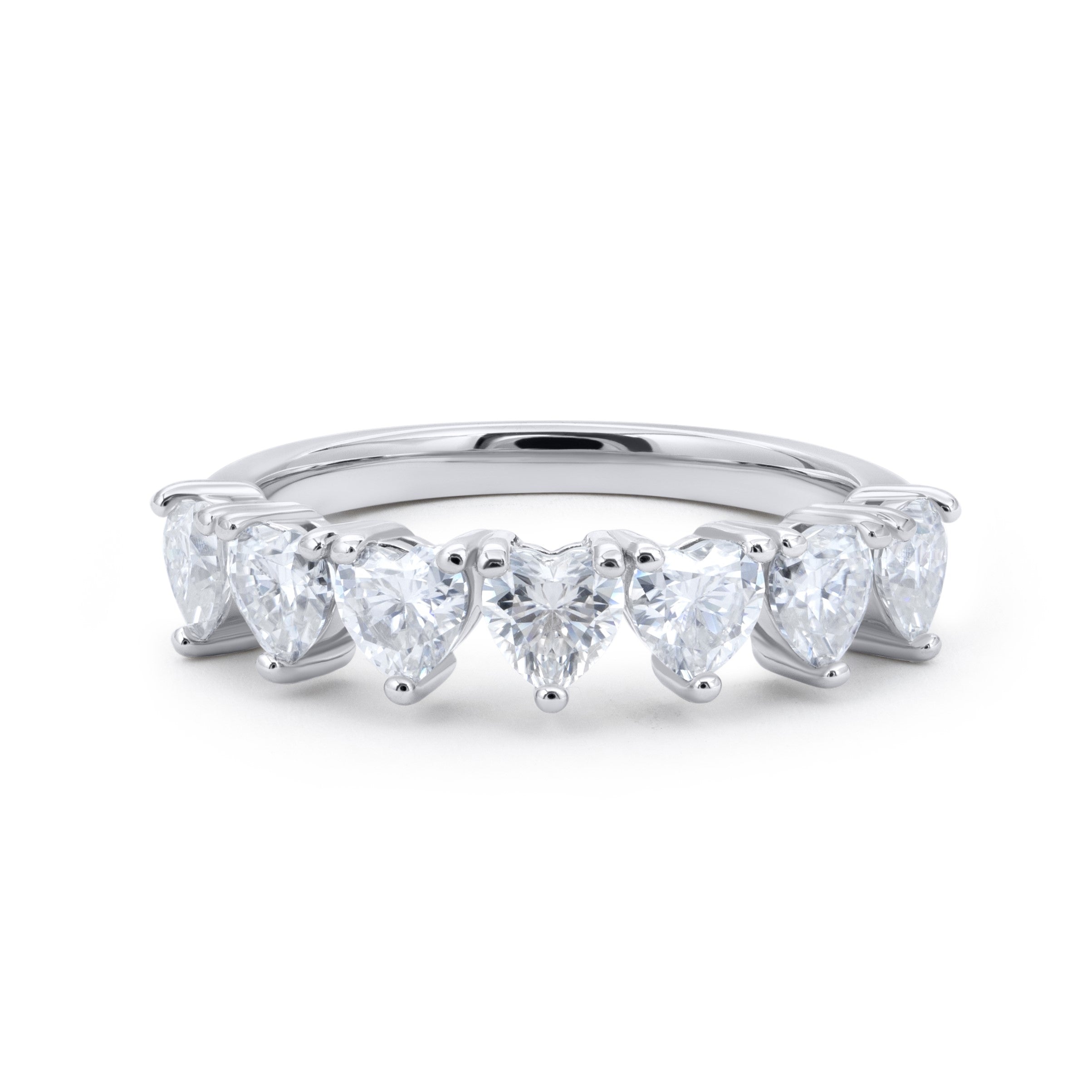 Seven Stone Heart Cut Diamond Ring – GHETLUXE