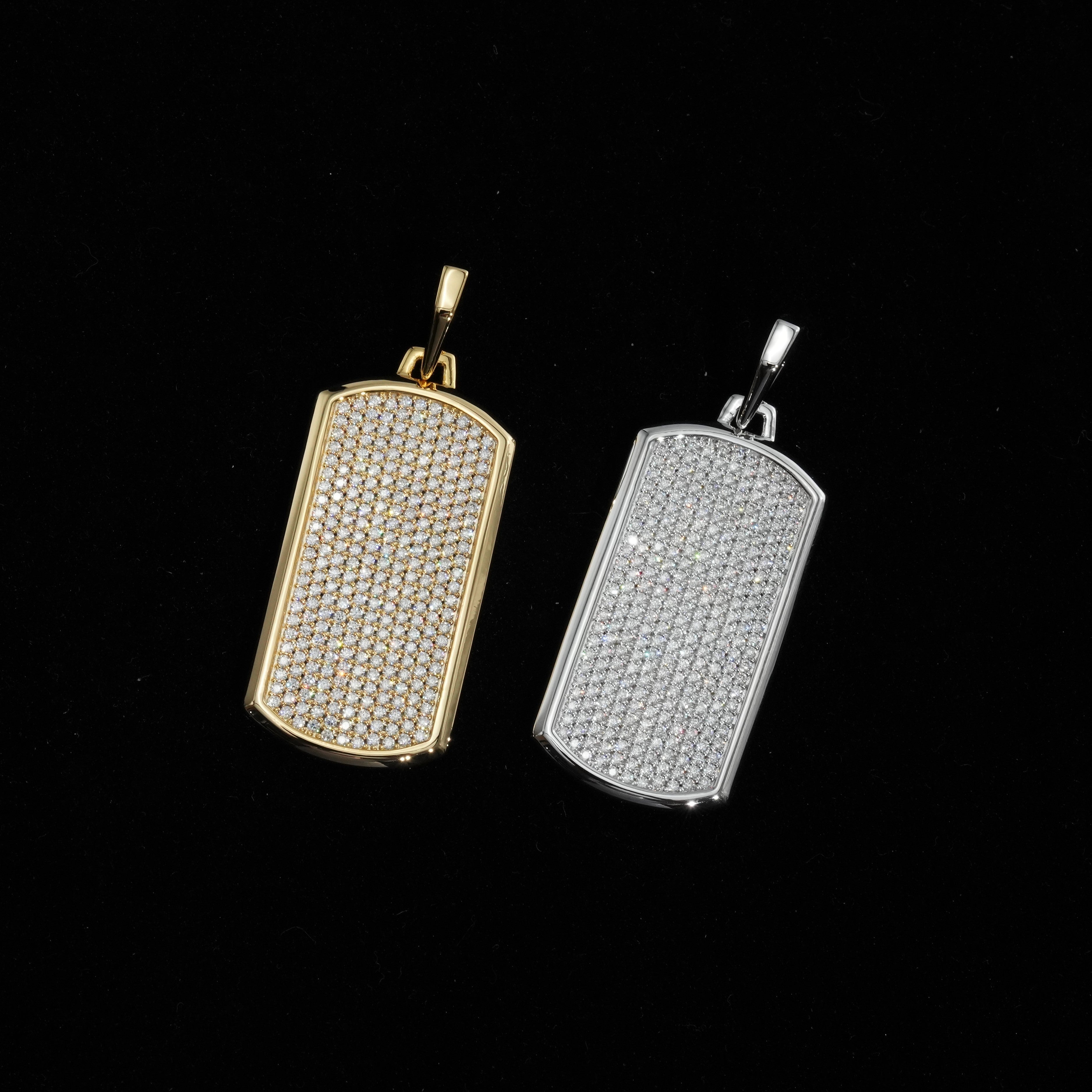 Iced Classic Tag Pendant – GHETLUXE