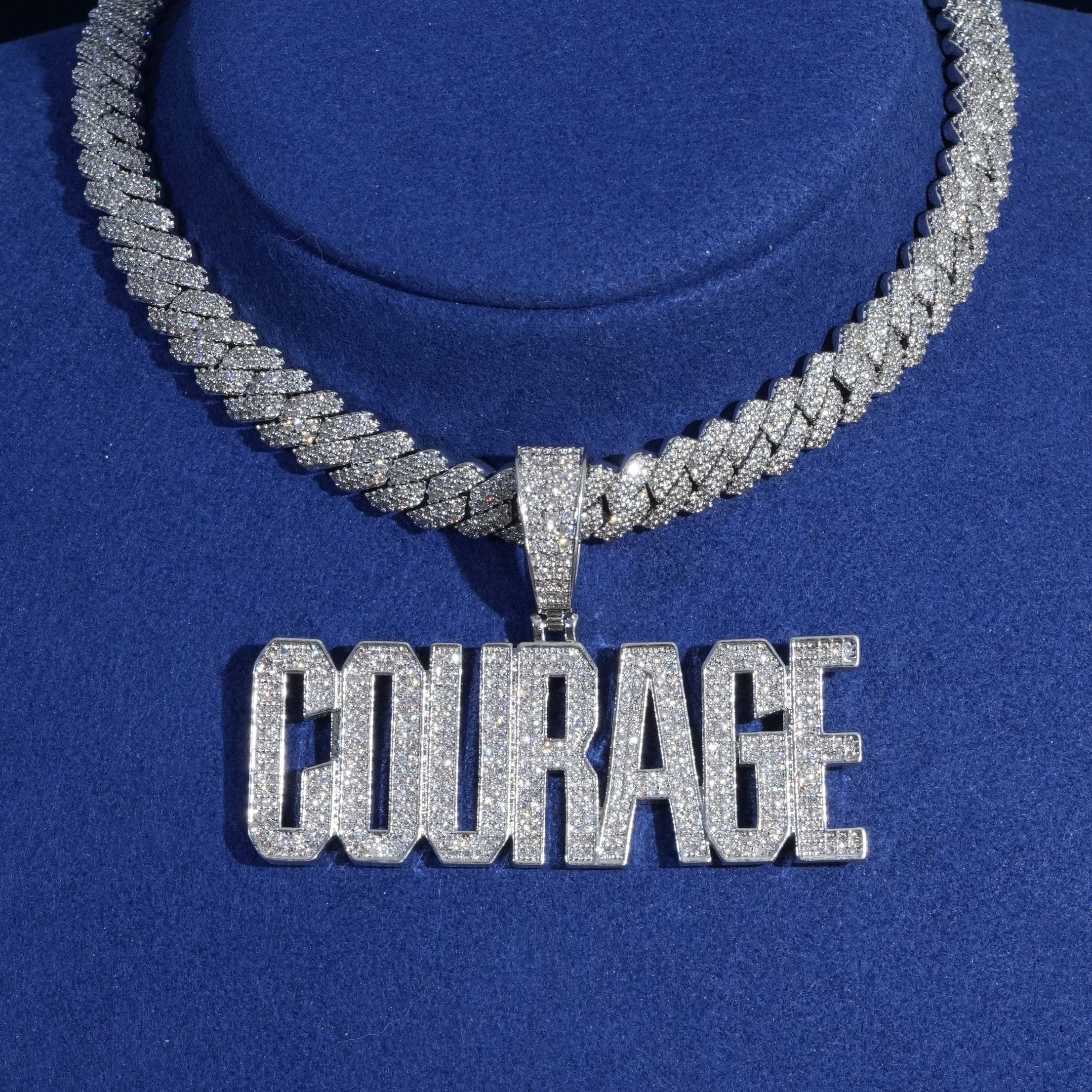 Diamond Courage Custom Name Pendant – GHETLUXE