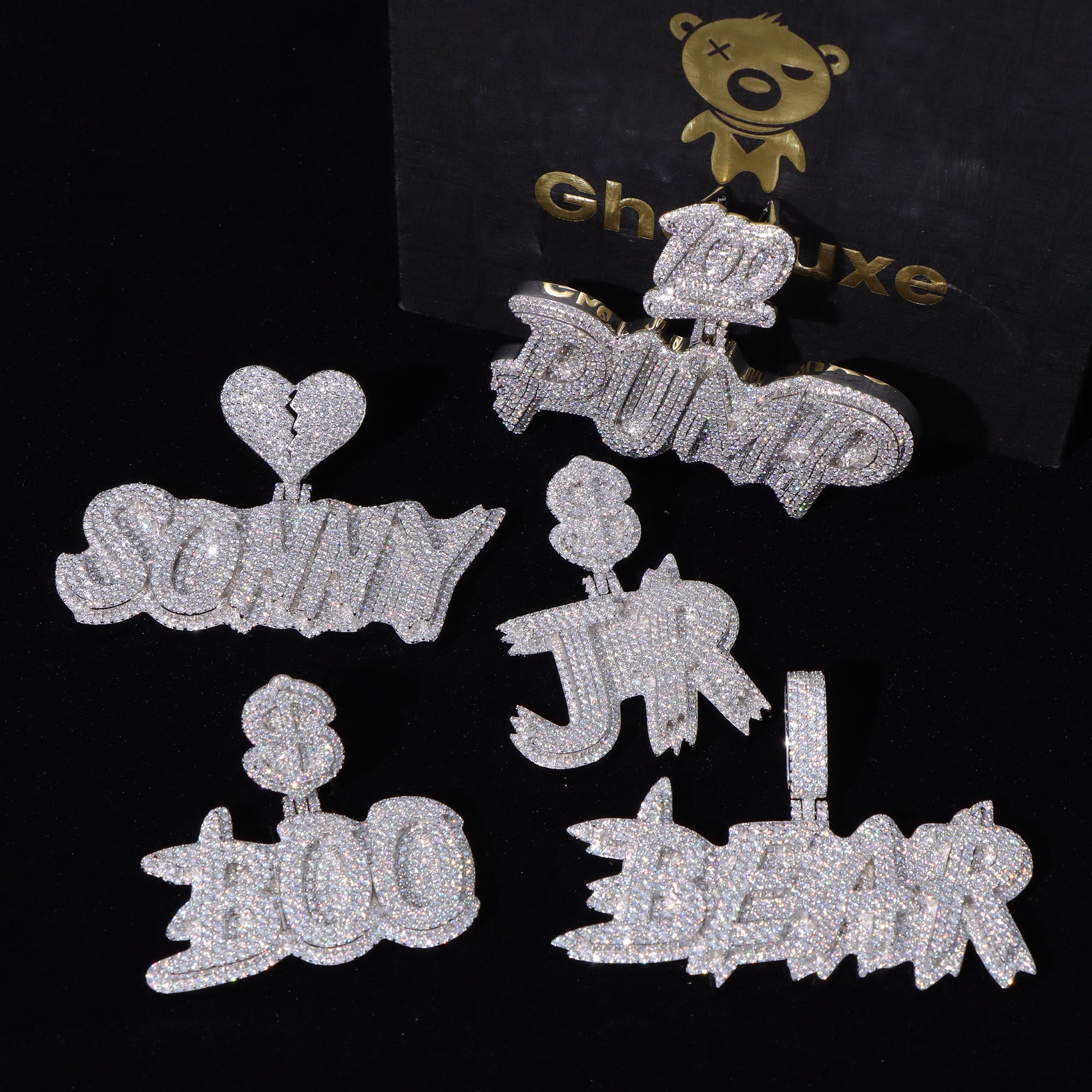 Fully Iced Trendy Custom Name Pendant – GHETLUXE