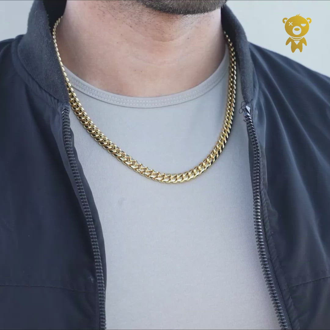 8mm Cuban Link Chain 18K Gold – GHETLUXE