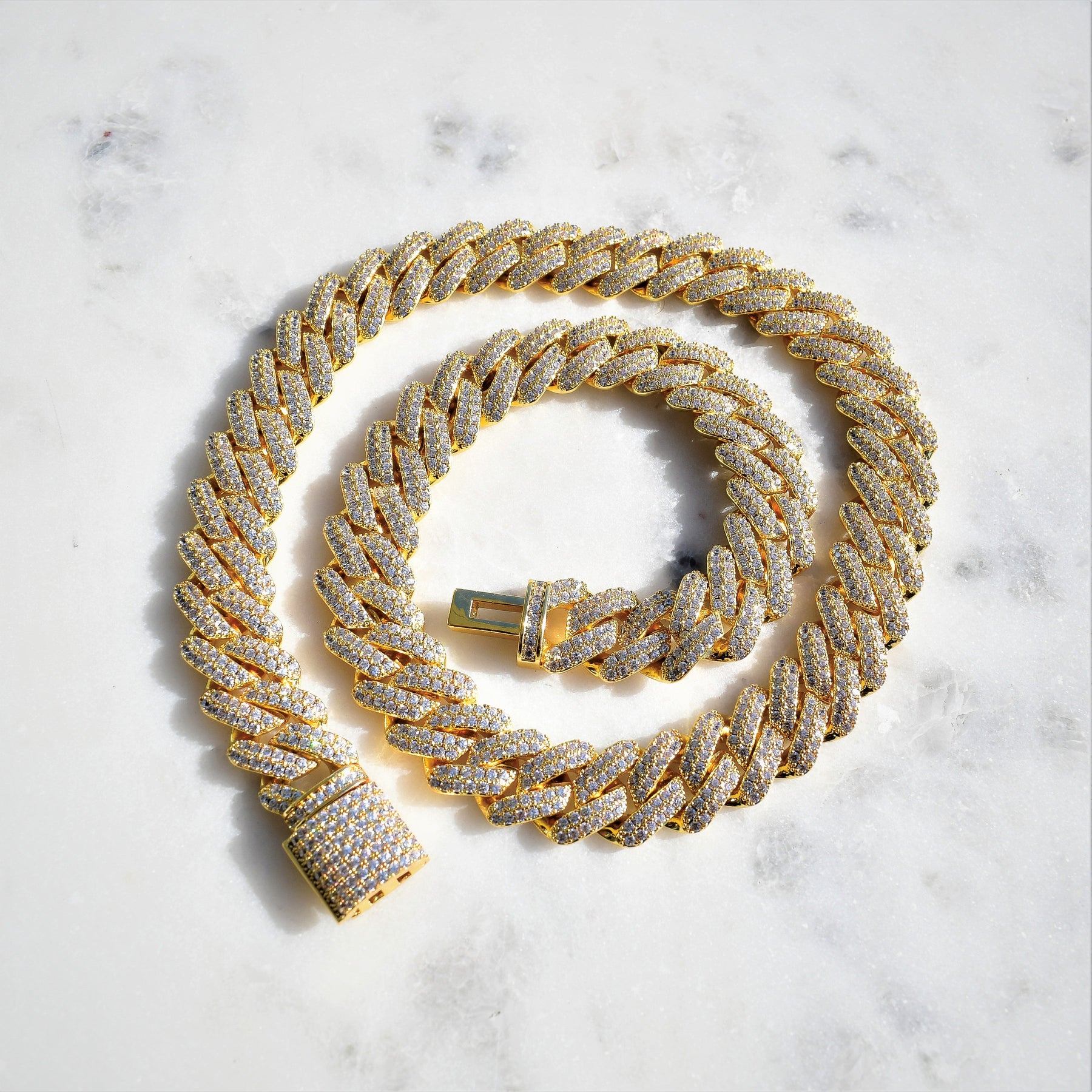 14mm Diamond Prong Cuban Link Chain – GHETLUXE