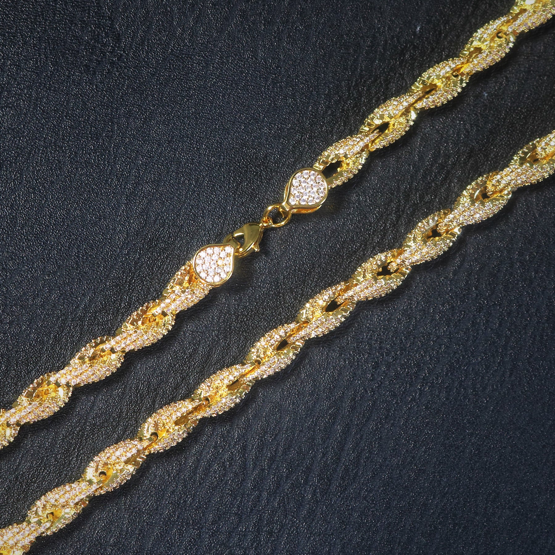 10mm Iced Rope Chain in Gold – GHETLUXE